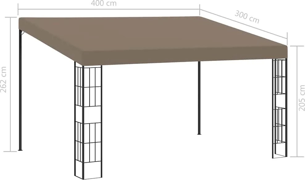 Altán ke zdi 4 x 3 m taupe textil 312261
