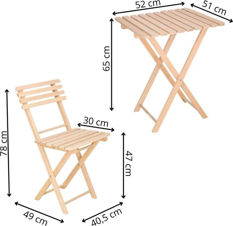 Sestava zahradního nábytku SPRINGOS PROVANCE přírodní
