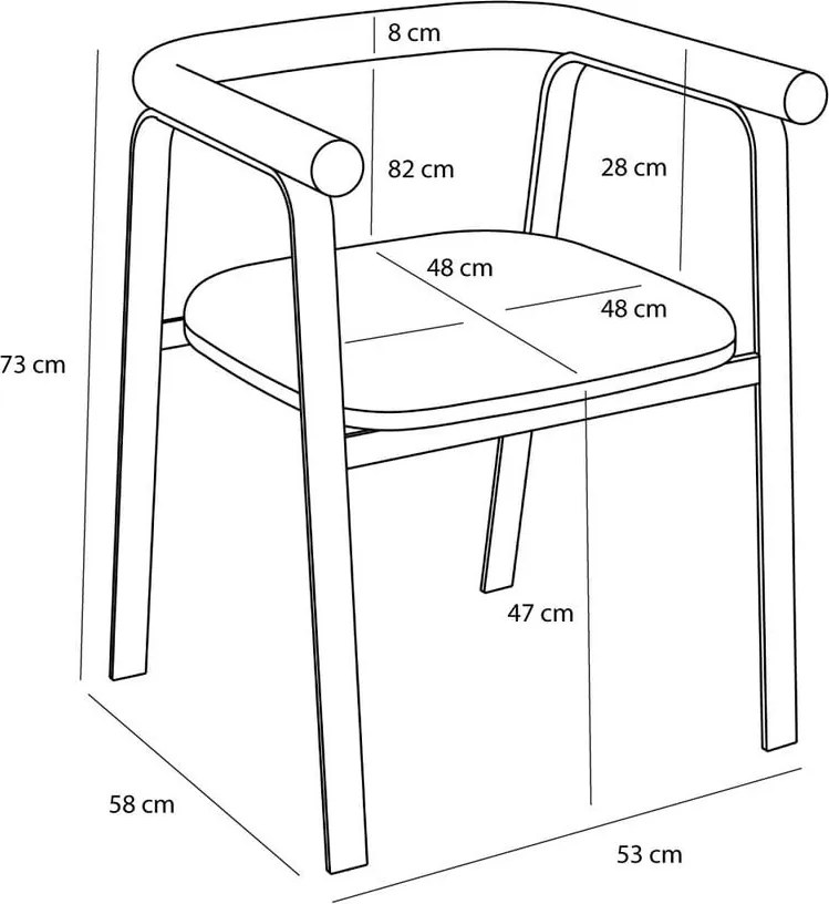 Šedá čalouněná jídelní křesla v sadě 2 ks s područkami Ecto – Hübsch
