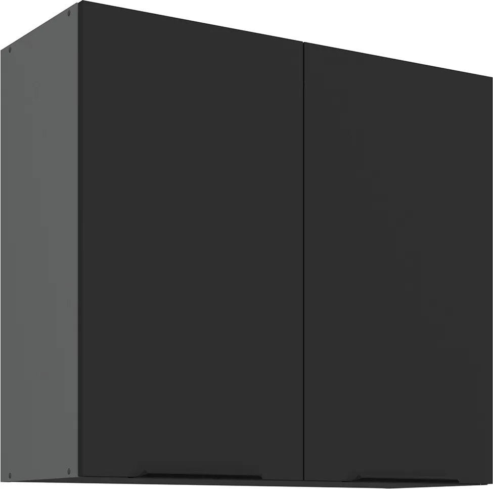 ARIA ab | horní skříňka 80 G-72 2F policová | 80 cm | ANTI FINGERPRINT povrch | antracit/černá