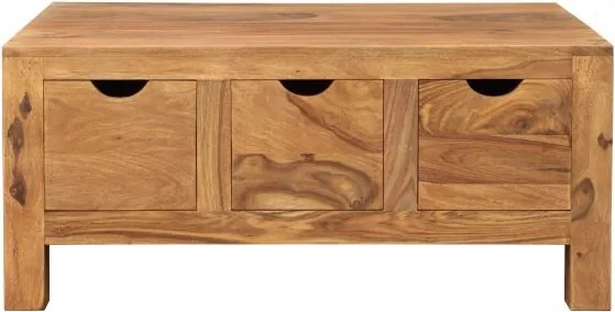 Indický nábytek - Konferenční stolek Amba 90x40x60 z indického masivu palisandr Super natural