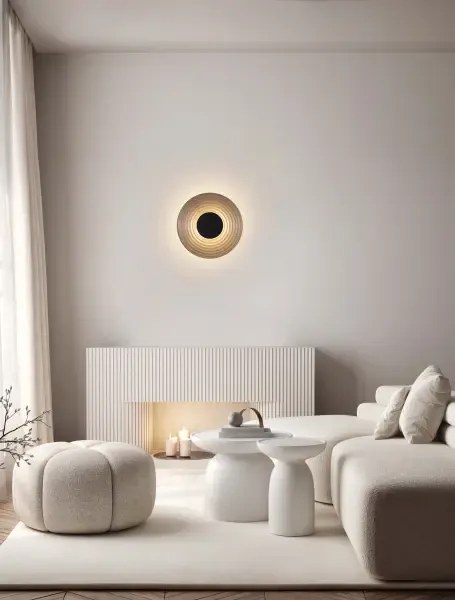 LED černá nikl & kouřové svítidlo na zeď Nous 8W