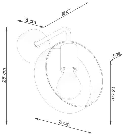 Sollux SL.1134 - Nástěnná lampa TITRAN 1xE27/60W/230V bílá