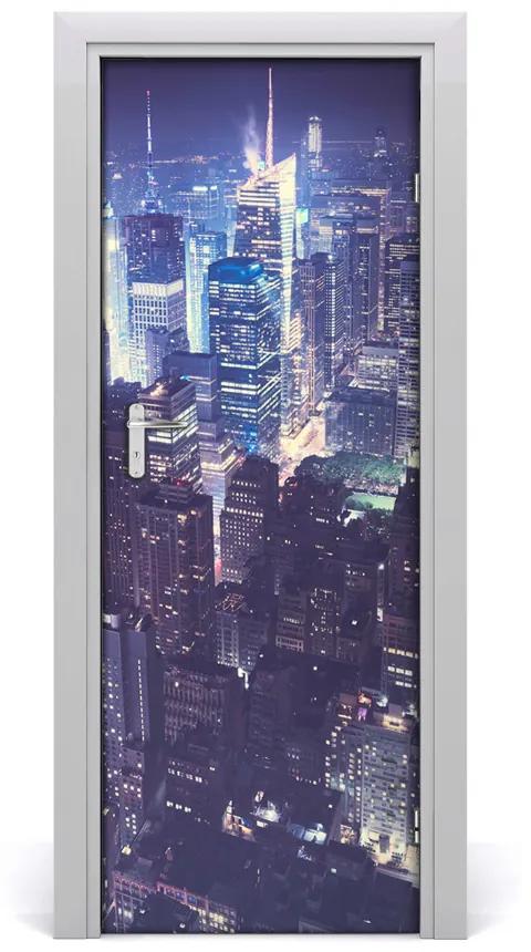 Fototapeta samolepící na dveře Manhattan noc 75x205 cm
