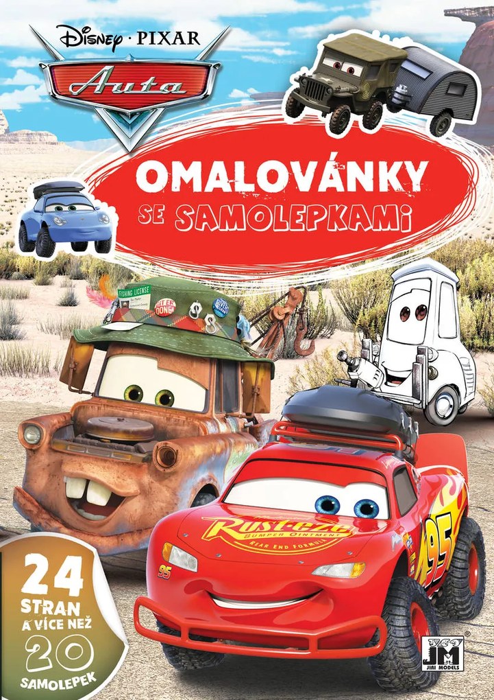 JIRI MODELS Omalovánky A4 se samolepkami Auta (Cars) 7