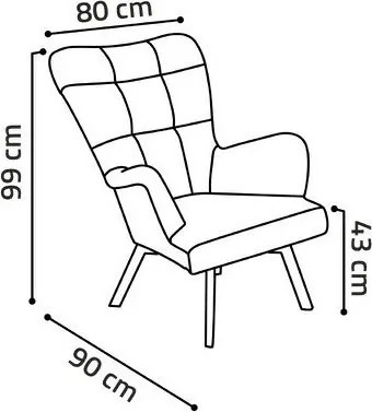 Falco Designové křeslo Paris šedo hnědá/Kronos 34