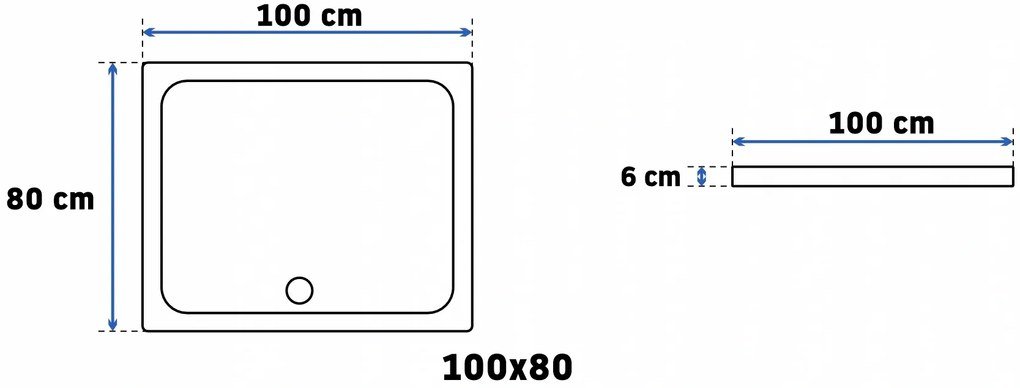 Rea Punto, sprchový kout s posuvnými dveřmi 80(dveře) x 100(dveře) x 190 cm, 5mm čiré sklo, zlatý lesklý profil, REA-K6442