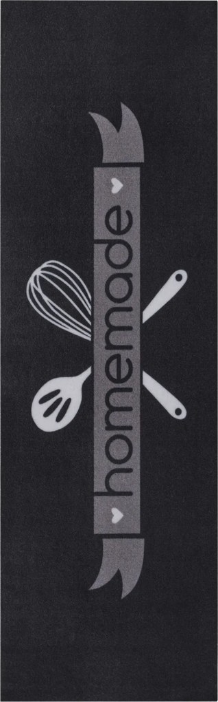 Behúň Cook & Clean 105732 Black White Grey, 50x150, čierna, kuchyňa, Hanse Home