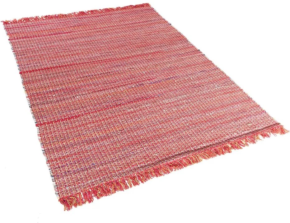 Červený bavlněný koberec 80x150 cm - BESNI