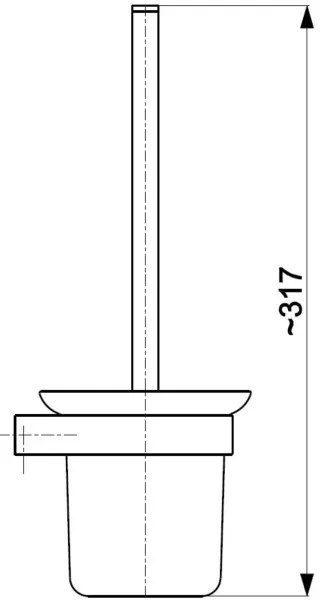 KFA Armatura 864-031-00 - Nástěnná WC štětka lesklý chrom