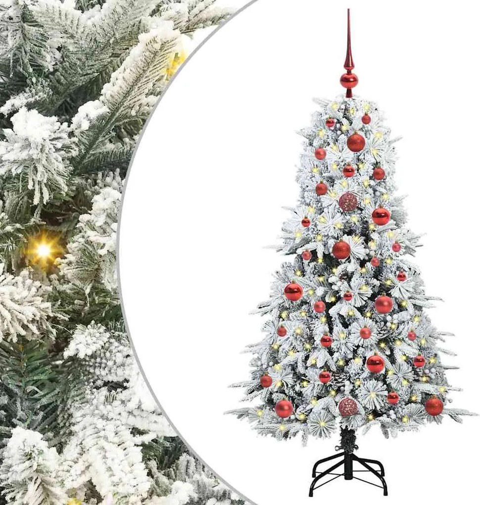 Umělý Skládací Vánoční Strom s stojanem Bílá 120 cm PE a PVC 3397458