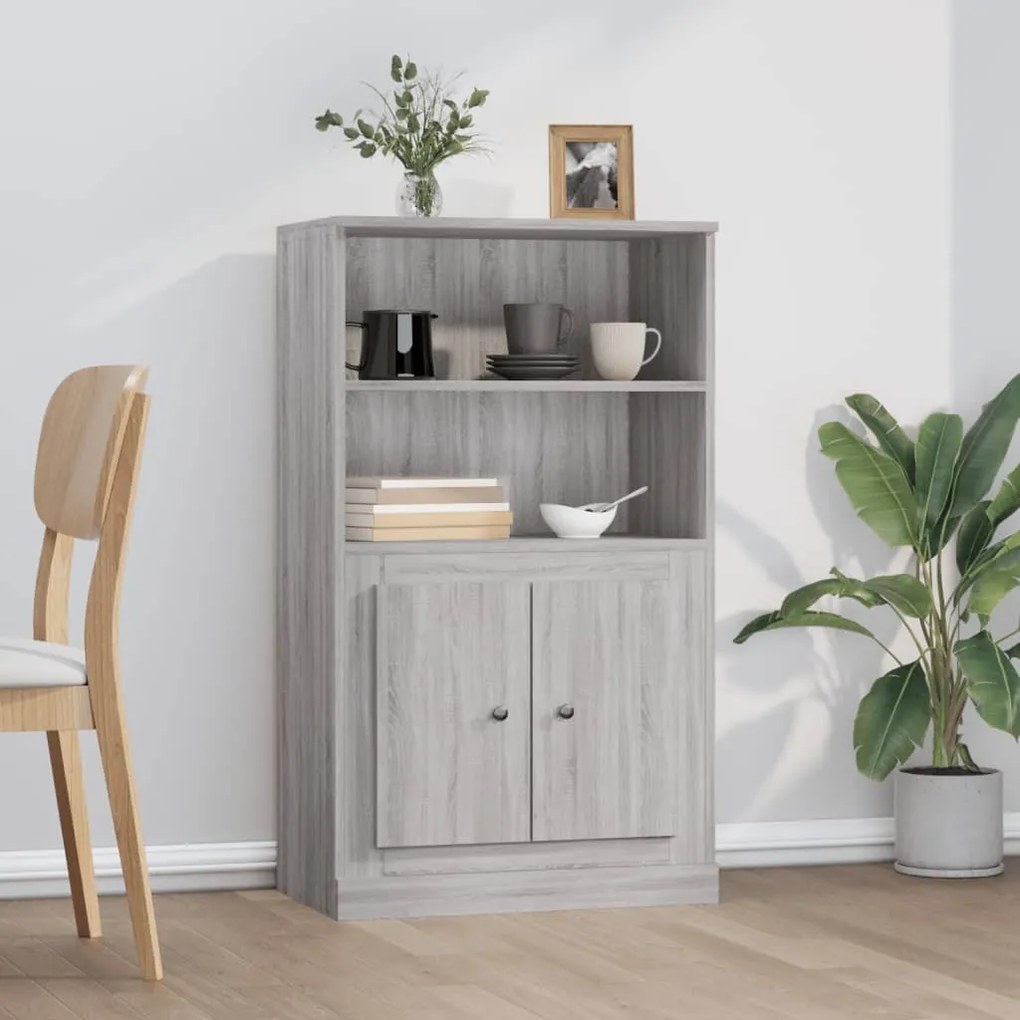 Skříň highboard šedá sonoma 60 x 35,5 x 103,5 kompozitní dřevo