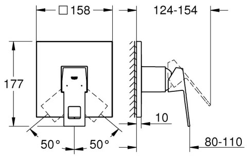 GROHE 24061000 - Sprchová baterie EUROCUBE lesklý chrom