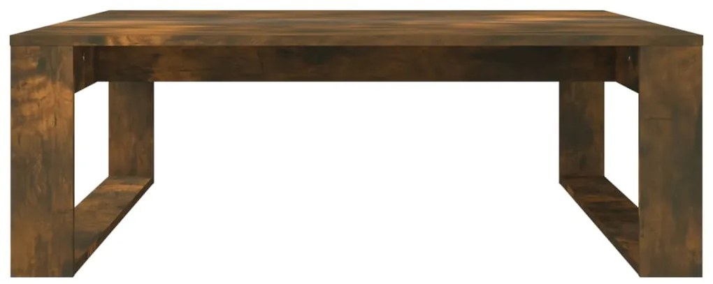 Konferenční stolek kouřový dub 100x100x35 cm kompozitní dřevo - Default Title