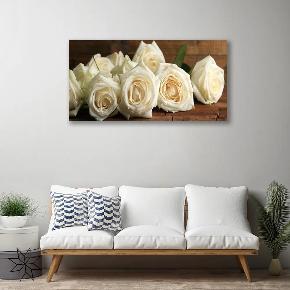 Obraz na plátně Růže Květiny Rostlina 125x50 cm