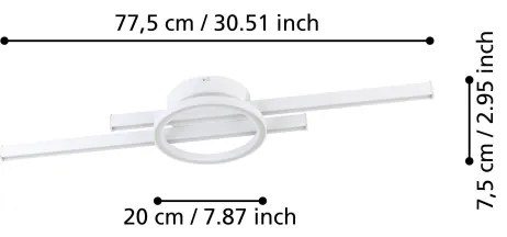 Eglo 900952- LED RGBW Stmívatelné stropní svítidlo AMANDOLO 23,5W/230V bílá + DO