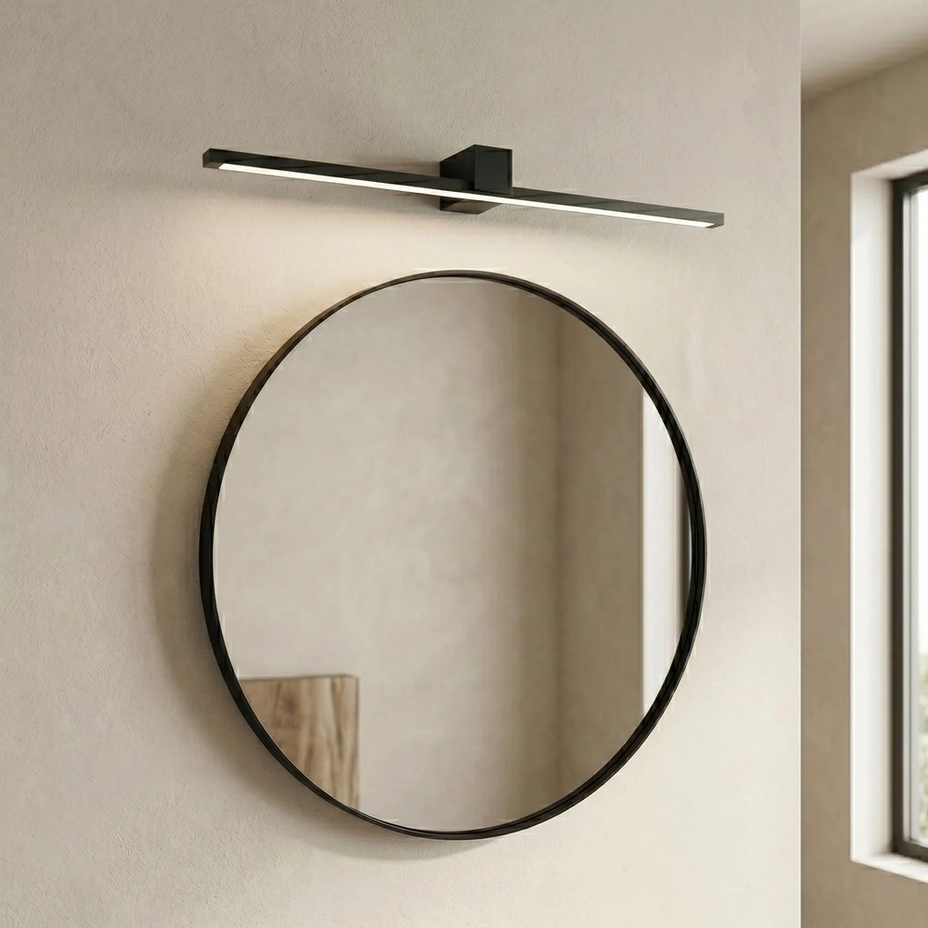 Toolight Rea, Koupelnové nástěnné LED svítidlo SWE051-1W 80 cm Black, OSW-20151