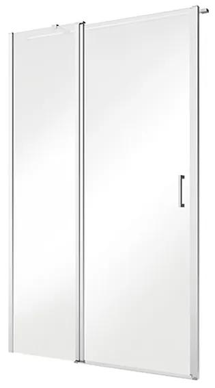 Besco Jednokřídlé sprchové dveře EXO-C 100x190 (110x190, 120x190) pro instalaci do niky Rozměry (cm): šířka: 110, Barva profilů a typ výplně: profily: chrom, výplň: transparent