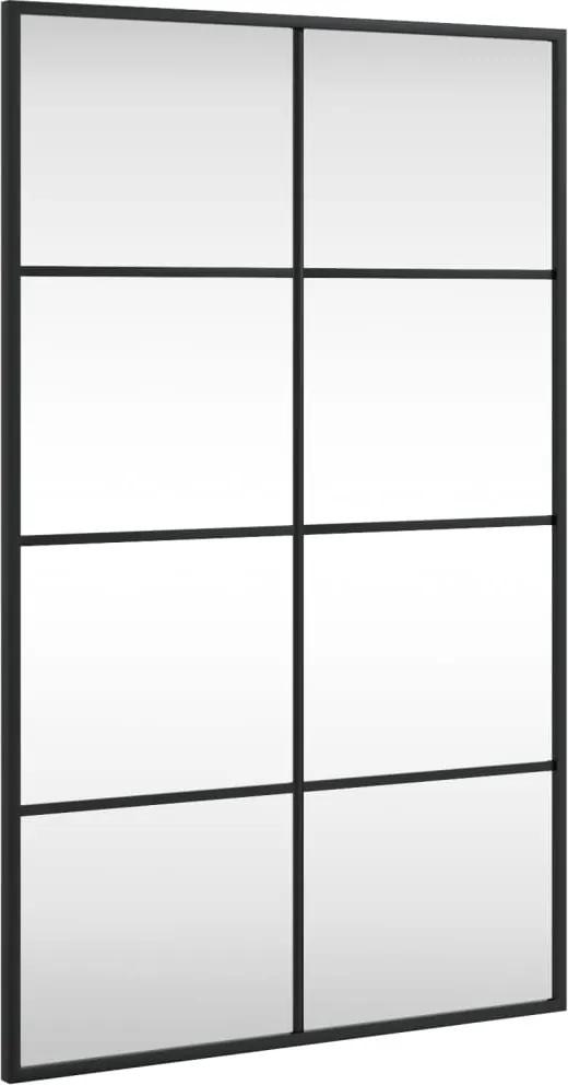 vidaXL Nástěnné zrcadlo černé 50 x 80 cm obdélník železo [358648]