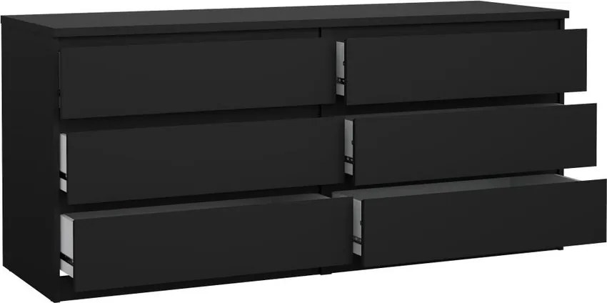 Komoda Simplicity 154 x 50 x 70 cm, černý mat