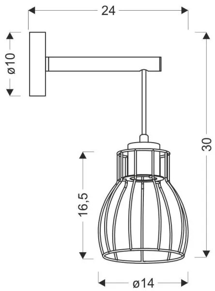 Nástěnné svítidlo BERNITA 1xE27/60W/230V