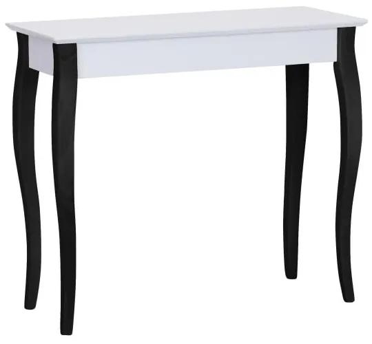 Bílý konzolový stolek s černými nohami Ragaba Lilo, šířka 85 cm