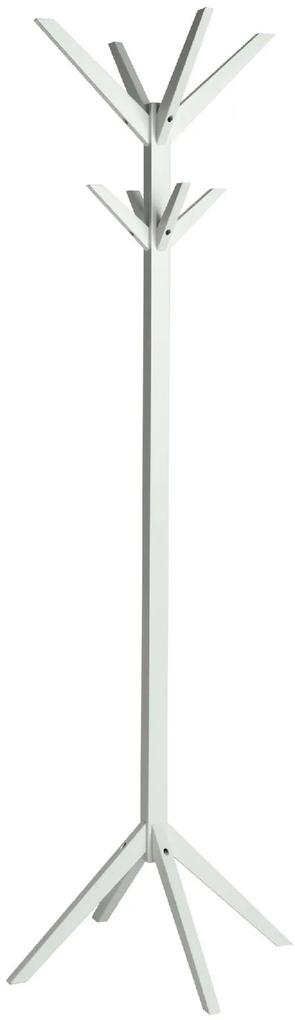 Bílý masivní březový věšák Rowico Featti, 178 cm