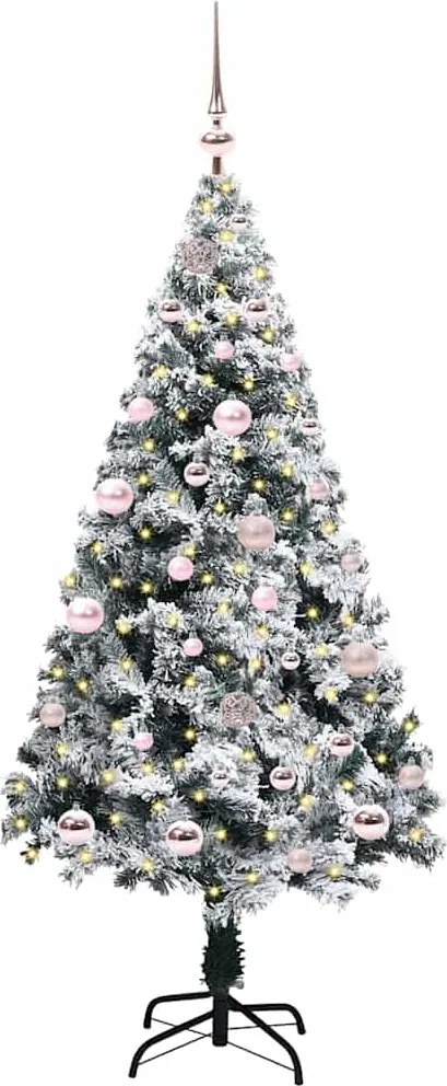 Umělý vánoční stromeček Bílá 150 cm PVC, ocel a plast 3396951