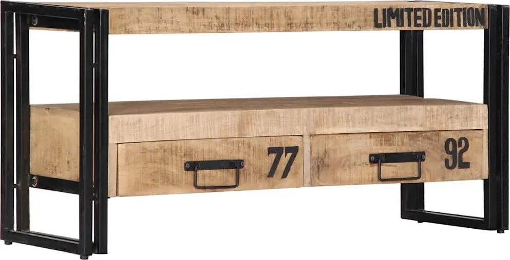 TV stolek 100 x 30 x 45 cm masivní mangovníkové dřevo 249858