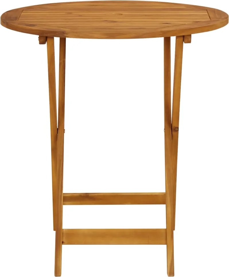 3dílný bistro set modrý a bílý textil a masivní dřevo 3281849