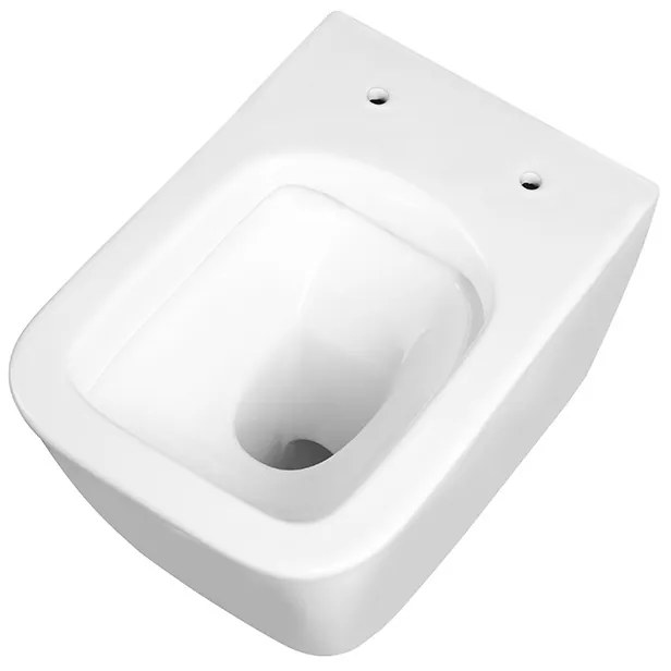 BPS-koupelny Závěsná WC mísa se SoftClose sedátkem HYD-5616, bílá/zlatý lem