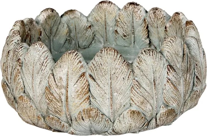 Kameninový květináč/pítko "Peříčka" - 20 cm