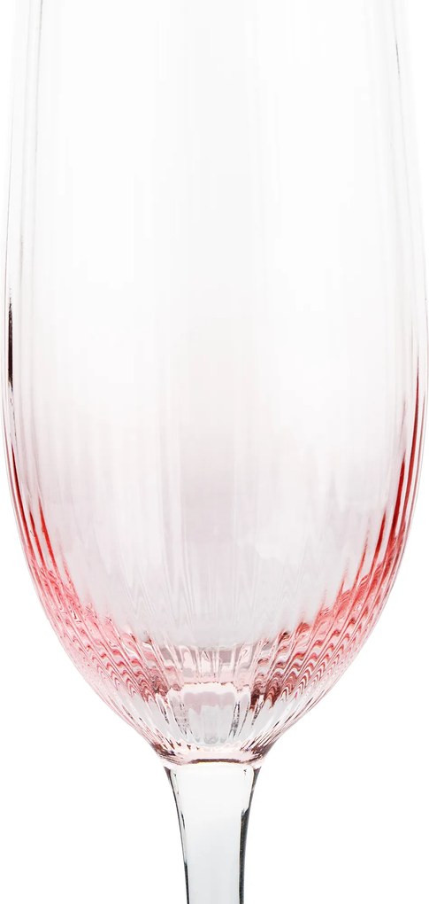 Sklenice na šampaňské, set 6 ks, 280 ml, růžová, CELESTE TYP 1