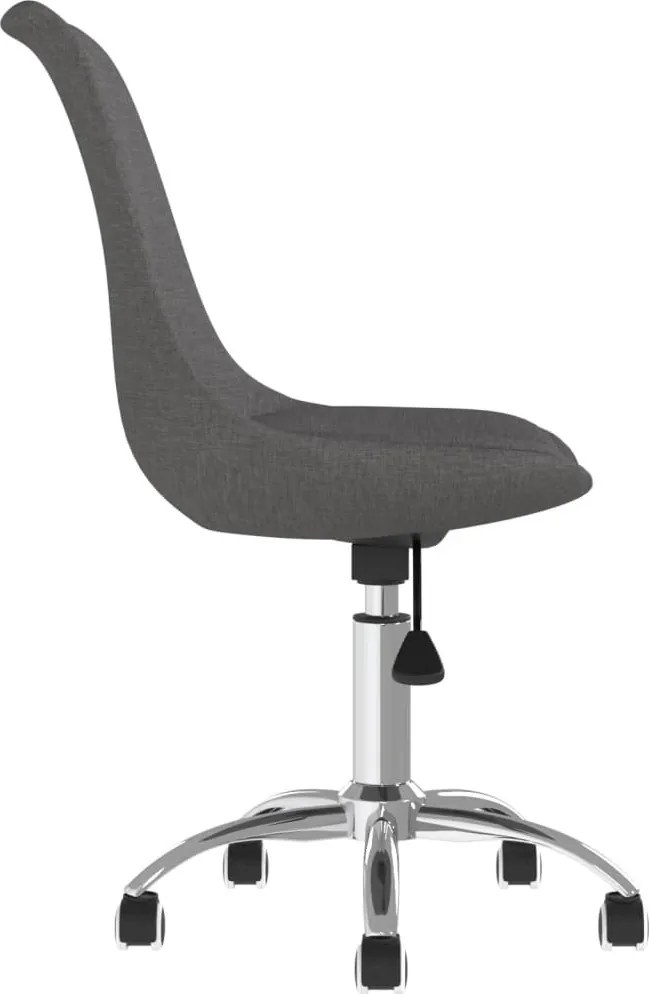 vidaXL Otočné jídelní židle 4 ks textil [3085378] Barva: Černá