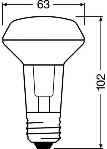 LED žárovka E27 OSRAM PARATHOM R63 2,6W (40W) teplá bílá (2700K), reflektor 36°