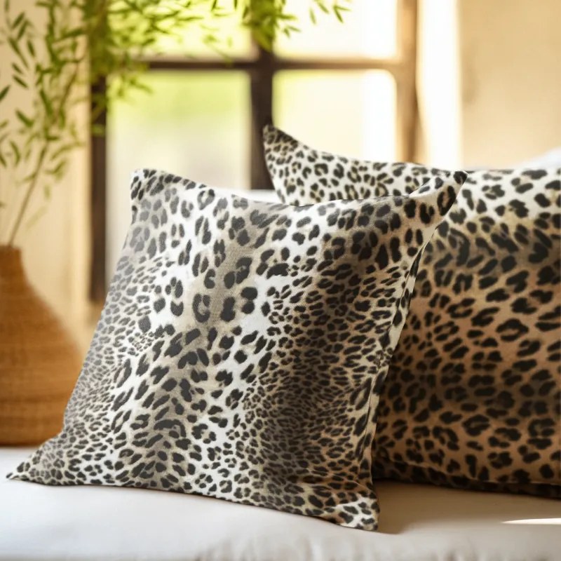 Ervi sada bavlněných povlaků na polštáře 2ks - Leopard