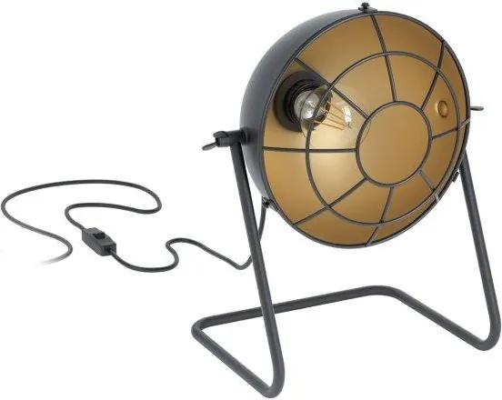 Eglo Vintage 43185 TREBURLEY Stolní lampa E27 1X28W černá, zlatá Lampy a lampičky na noční stolek