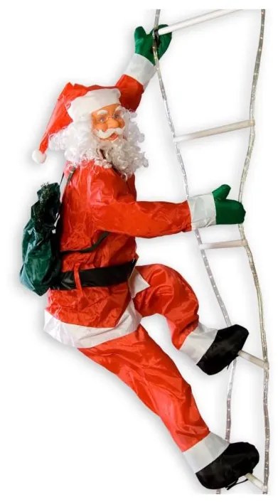 Tuin 2060 Vánoční dekorace - Santa Claus na žebříku - 240 cm