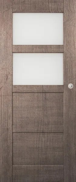 posuvné interiérové dveře do pouzdra PORTO model 3 Průchozí rozměr: 70 x 197 cm, Orientace dveří: Levé dveře, Dekor: Dub kartáčovaný