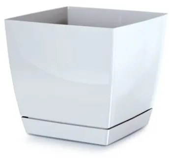 PROSPERPLAST Květináč - COUBI SQUARE P Průměr: 24 cm, Barva: grafit