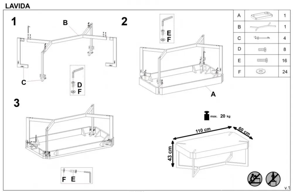 Konferenční stolek LAVIDA Halmar