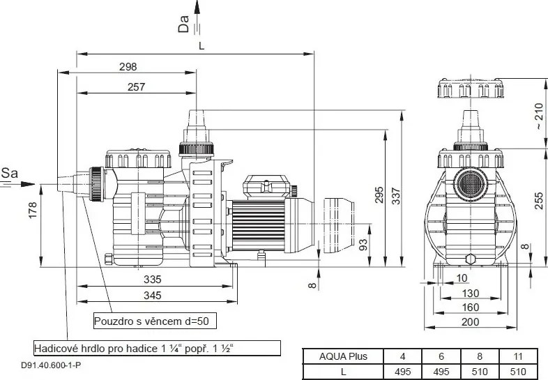 Planet Pool Čerpadlo k pískové filtraci Aqua Plus 11