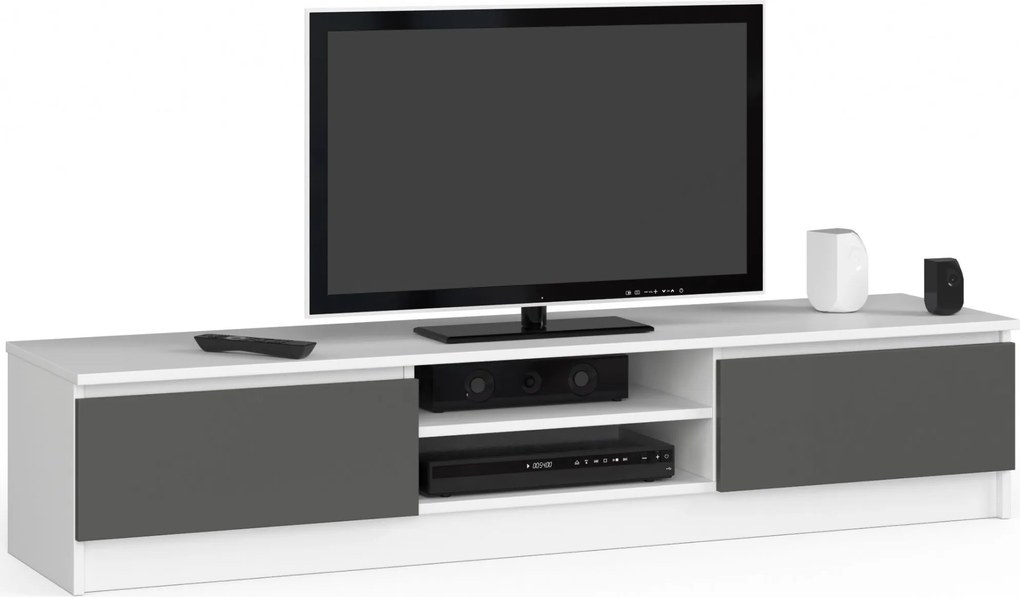 TV stolek K160 bílá/grafitová šedá