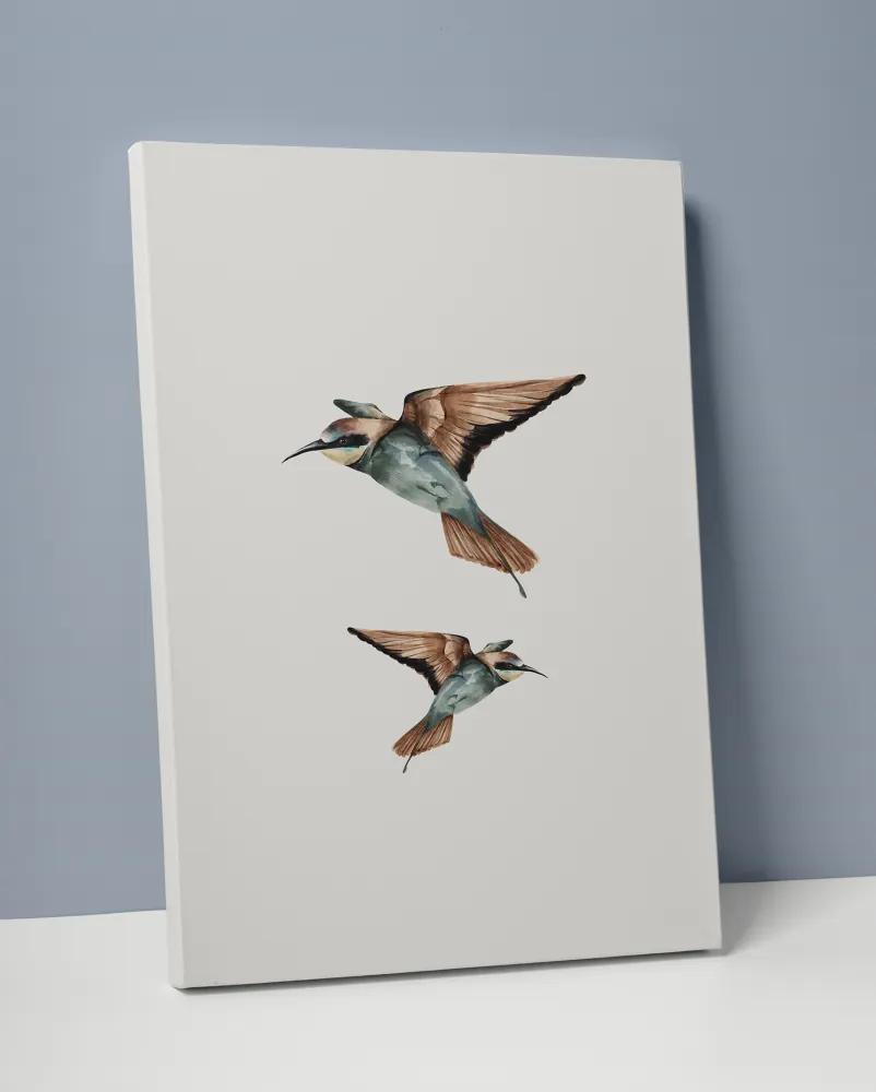 Plakát / Obraz Two Bird S okrajem Pololesklý saténový papír 210 g/m² A4 - 21 x 29,7 cm