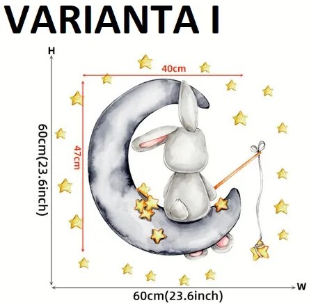Samolepky na zeď - zajíčci, více variant Varianta: Varianta I