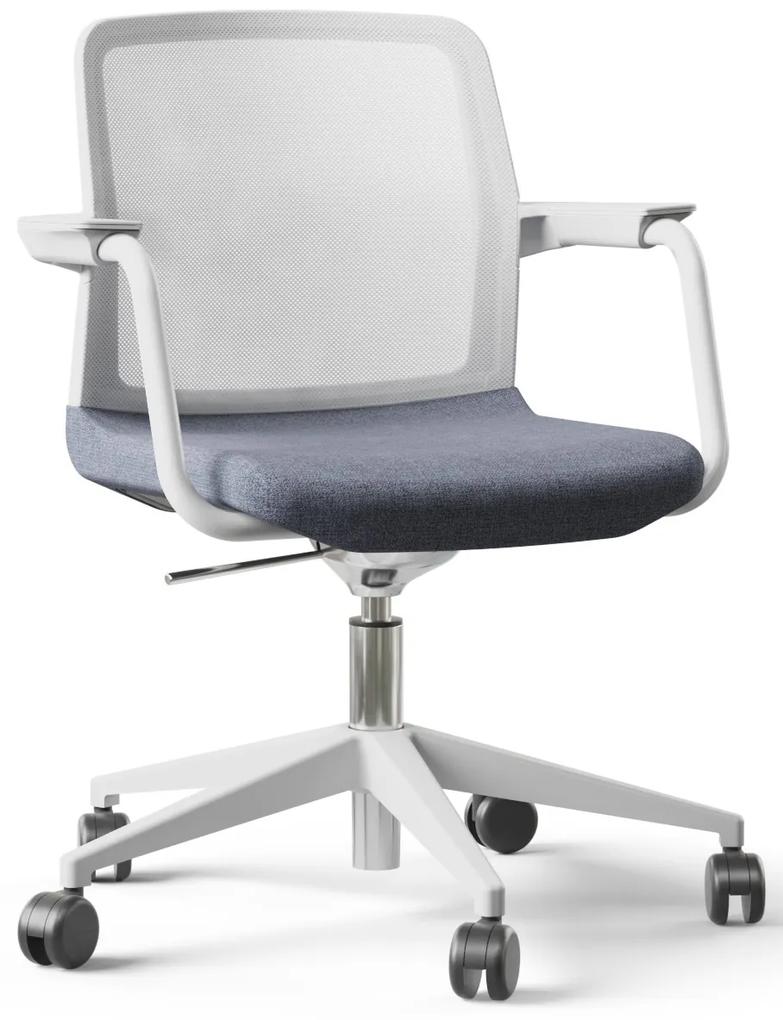 NARBUTAS - Židle WIND SWA614 s lakovanými područkami - bílý opěrák