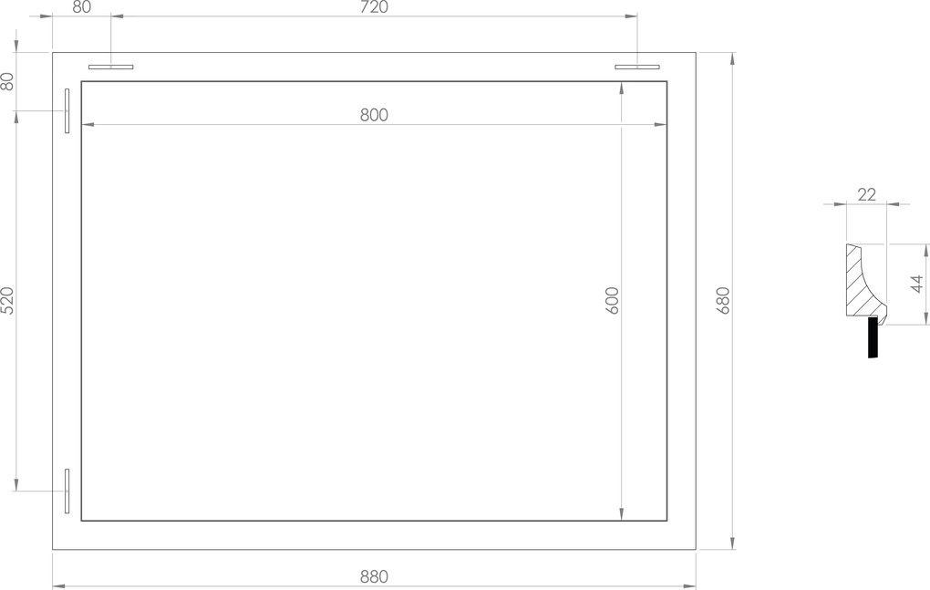 Sapho ROMINA 68 x 88 cm NL397 zrcadlo v rámu bronzová patina