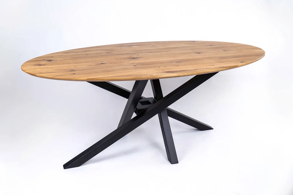 Wooded Jídelní stůl Victoria ROUNDED z masivu DUB 220x100 cm