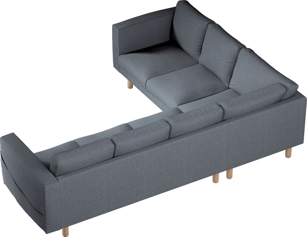 Potah na pohovku IKEA Norsborg rohová 5-místná barva šedá látka pletený vzor
