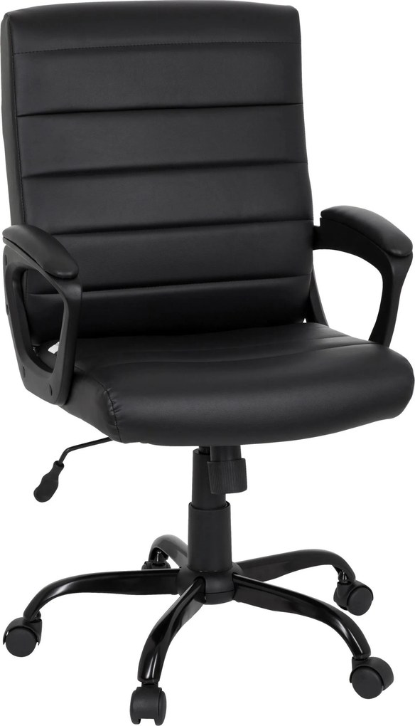 XXXLutz OTOČNÁ ŽIDLE, vzhled kůže, černá MID.YOU - Online Only kancelářské židle - 001918038001